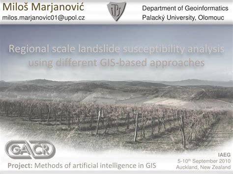 Ppt Regional Scale Landslide Susceptibility Analysis Using Different