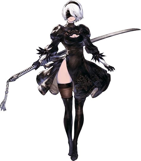 Nier Automata Replicant 2b Art