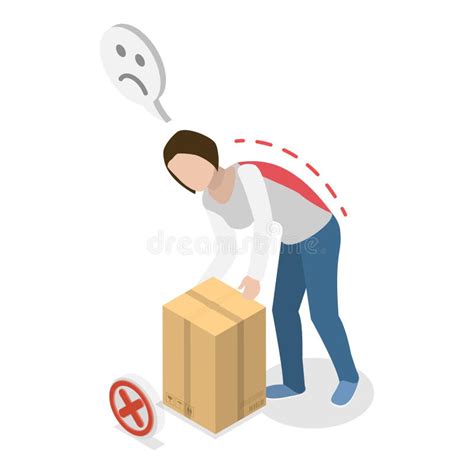 Correct Incorrect Posture Lifting Stock Illustrations 490 Correct