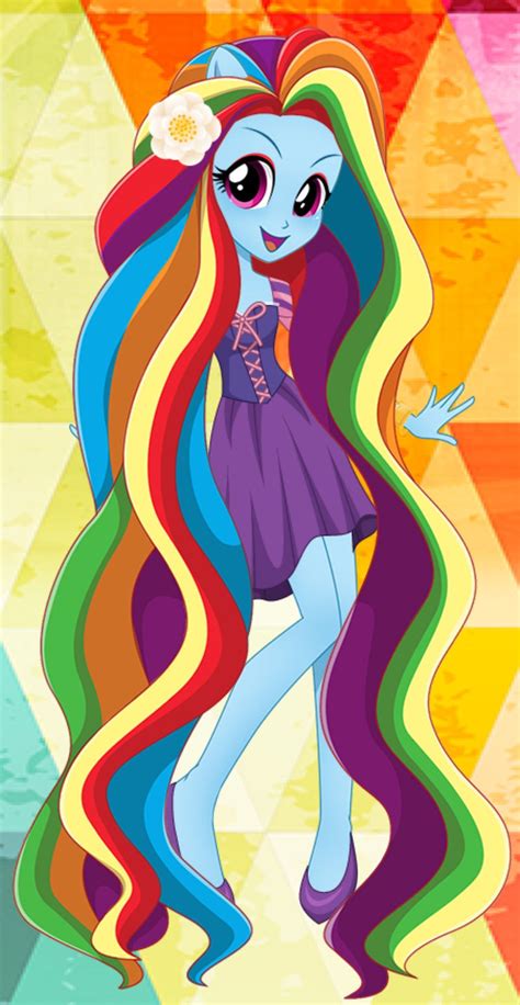 Rainbow Dash As Rapunzel By Glittertiara On Deviantart