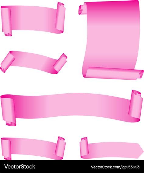 Set Of Pink Banners Royalty Free Vector Image Vectorstock