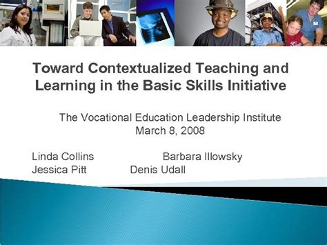 Toward Contextualized Teaching And Learning In The Basic