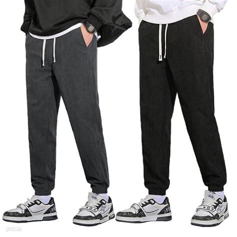 와이드 골덴 방한 코듀로이팬츠 겨울 기모바지 조거팬츠 예스24