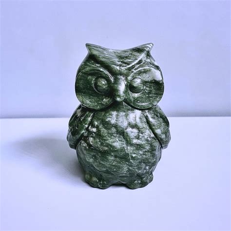Large Nephrite Jade Owl 1 Etsy