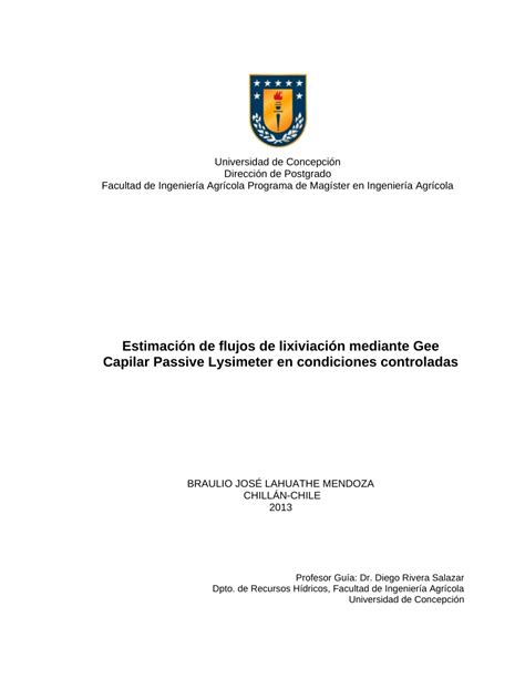 Pdf Estimation Of Leaching Flow Using A Gee Passive Capillary