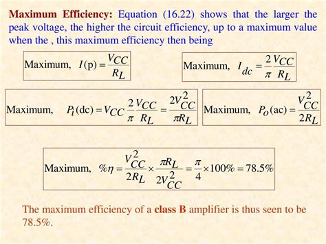 Class Ab Amplifier Efficiency Calculations
