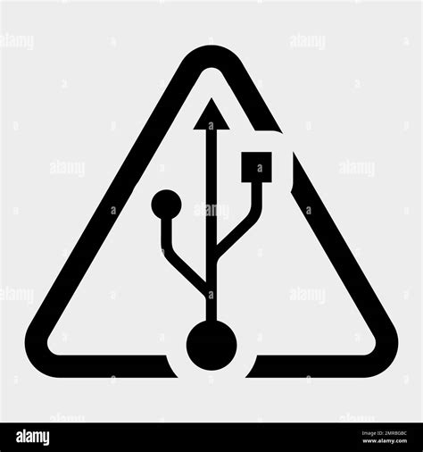 Usb Icon Isolate On White Background Vector Illustration Stock Vector