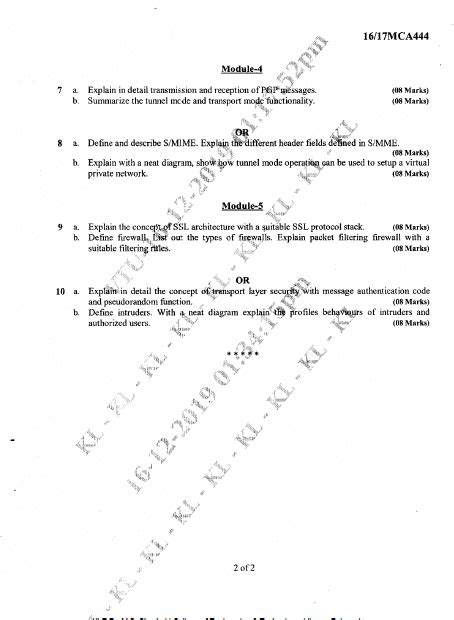 Visvesvaraya Technological University Mca Cbcs Fourth Semester 16