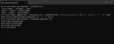 Removing Quotes From Csv Files In Powershell Dbasco