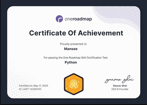 Python Oneroadmap Certified Codingjourney Keeplearning Mansee Rawat