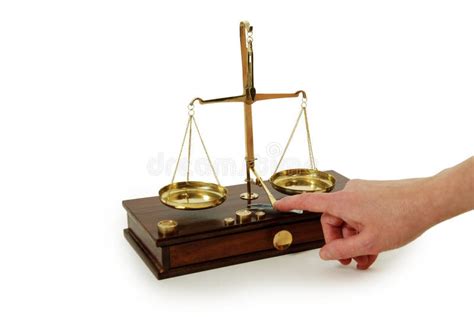 Setting The Scale Stock Image Image Of Hand Decide Measure