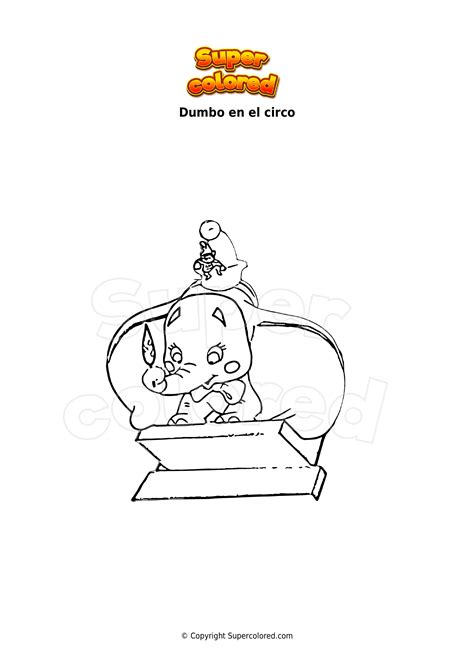 Dibujo Para Colorear Dumbo En El Circo