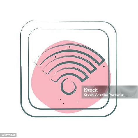 아이콘 Wifi 버튼 Wifi 기호와 관련이 있습니다 색상 스폿 스타일 디자인 편집 가능 Brand Name Smart Phone에 대한 스톡 벡터 아트 및 기타 이미지