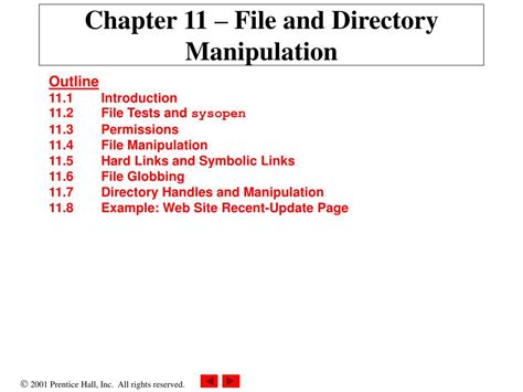 Ppt Chapter 11 File And Directory Manipulation Powerpoint