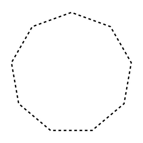 Nonagon Dashed Vector Art Stock Images Depositphotos