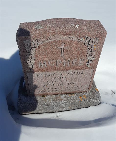 Patricia Velda Patsy” Mcphee 1919 2003 Find A Grave Memorial