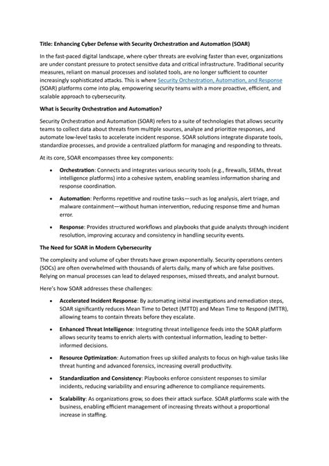 Ppt Enhancing Cyber Defense With Security Orchestration And Automation Soar Powerpoint
