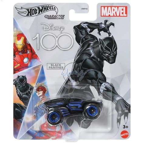 Hot Wheels Character Cars Black Panther Marvel Disney 100 Years