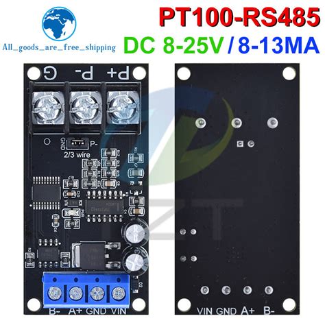 Pt100 Platinum Thermal Resistance Rtd Temperature Sensor Transmitter Rs485 Modubs Rtu Module F≈