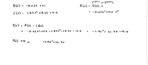 Solved Profitability In Exercises 59 Through 62 The Demand Function P