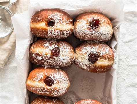 Strawberry Jam Vanilla Cream Doughnuts