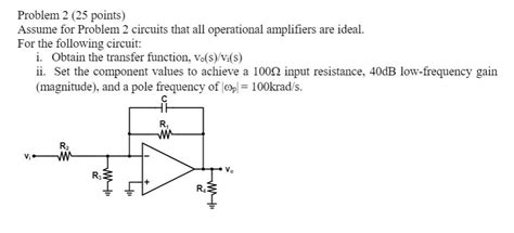 Solved Problem 2 25 Points Assume For Problem 2 Circuits