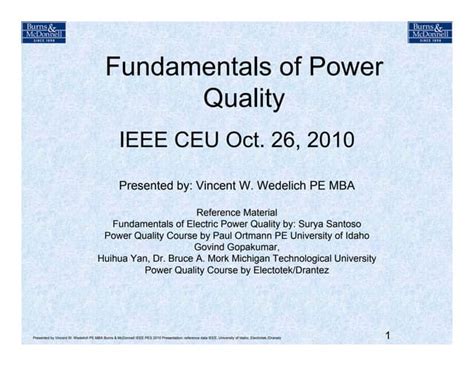 Ieee Power Quality Distribution Systems Pdf
