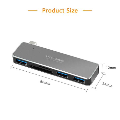 Usbc Hub 5 In 1 Tip C 3 Port Usb3 0 Tf Usb Kart Ok Grandado