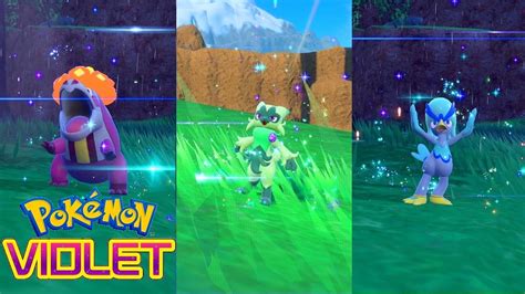 All Shiny Paldea 9th Gen Starters Mid Form Evolutions Pokemon Violet