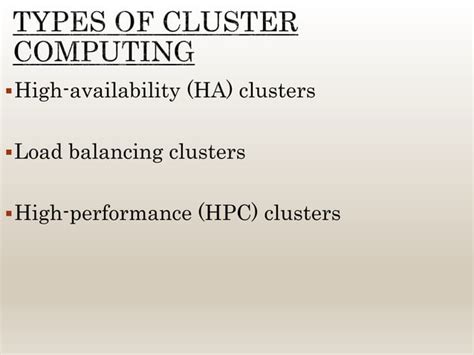 Cluster Computing Pptpptx