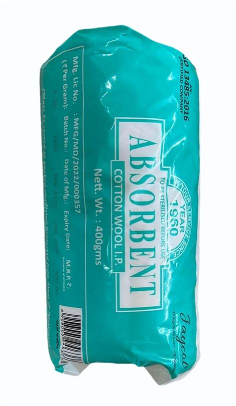 Jaycot Absorbent Cotton Wool Packaging Size 400 Gms At Best Price In