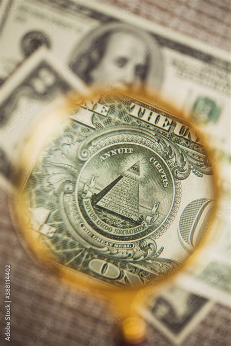 Unfinished Pyramid On One Dollar Bill With Inscriptions Thirteen