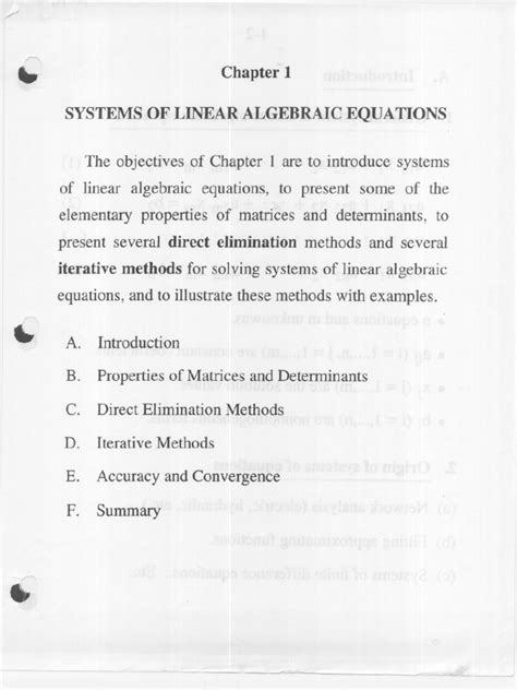 Systems Of Linear Algebraic Equations Pdf