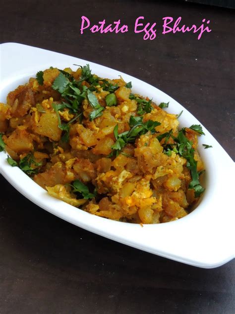 Priyas Versatile Recipes Aloo Anda Bhurjipotato Egg Bhurjiindian