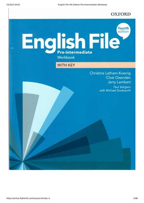 English File 4th Edition Pre Intermediate Workbook Pdf