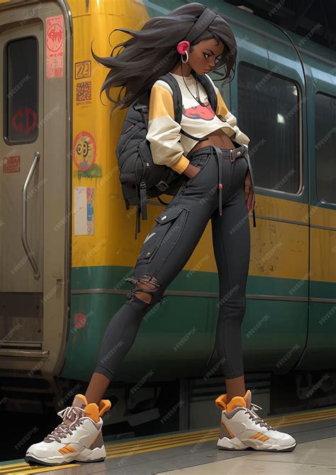 Premium Ai Image Girl In Subway