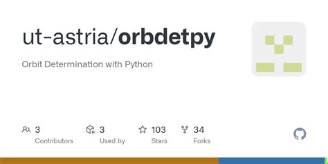 GitHub Ut Astria Orbdetpy Orbit Determination With Python