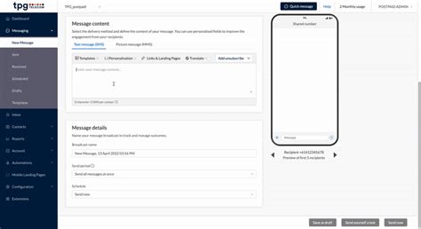 Sending Messages Tpg Telecom Messaging Hub