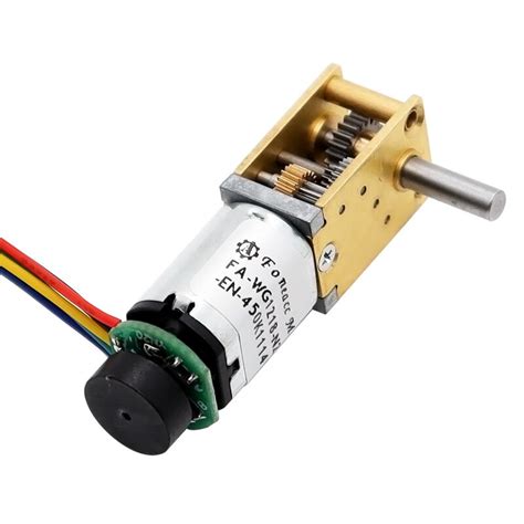 Wg1218 N20 En N20 Motor With Metal Worm Gearbox And Encoder Assembly Foneacc Motor
