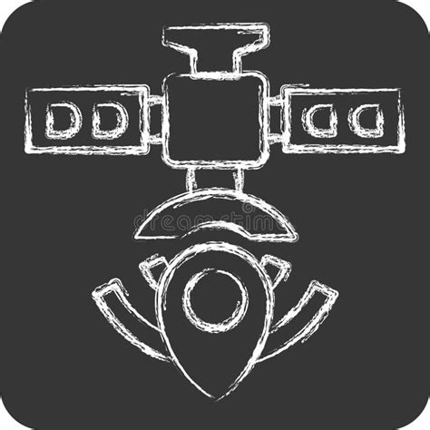 Icon Satellite Navigation Related To Satellite Symbol Chalk Style