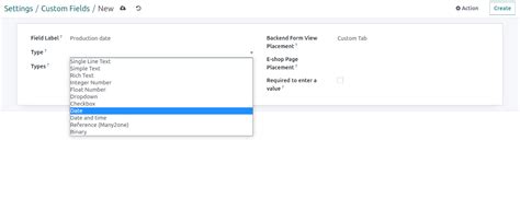 Odoo Custom Fields For Products