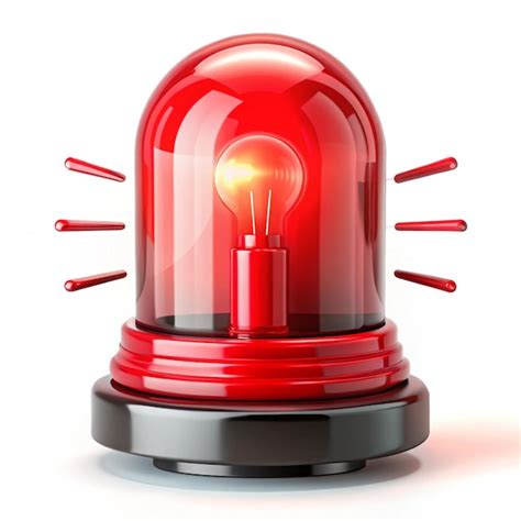Icon De Alarma Roja De Emergencia Para Atención Y Precaución Imagen