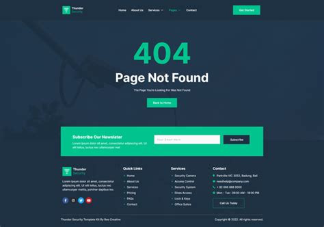 Thunder Security Cctv Security Elementor Template Kit By Beecreativesthemes