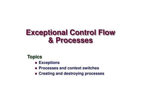 Ppt Exceptional Control Flow And Processes Powerpoint Presentation Id5823472