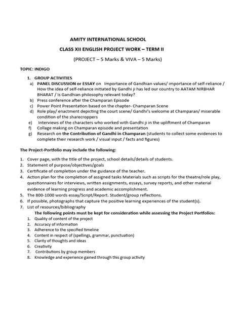 Class Xii Project File Work Indigo Pdf