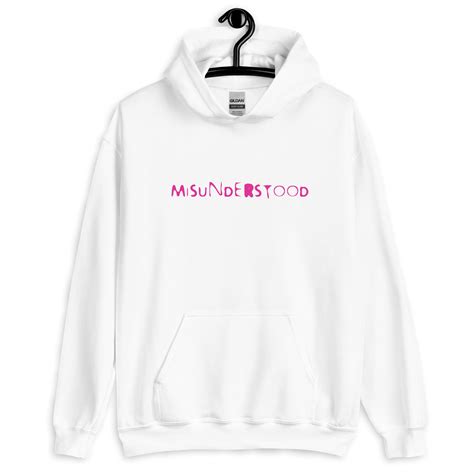 Misunderstood Hoodie Pink Font Etsy