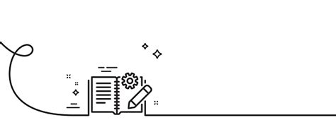 Engineering Documentation Line Icon Technical Instruction Sign