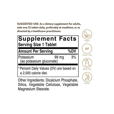 Potassium 99 Mg 100 Tablets Auroxhealth