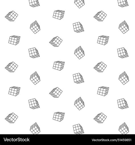Rubiks Cube Pattern On A White Background Vector Image