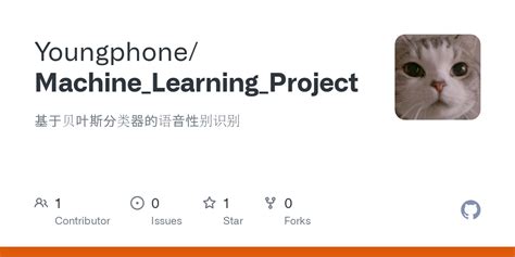 GitHub Youngphone Machine Learning Project 基于贝叶斯分类器的语音性别识别